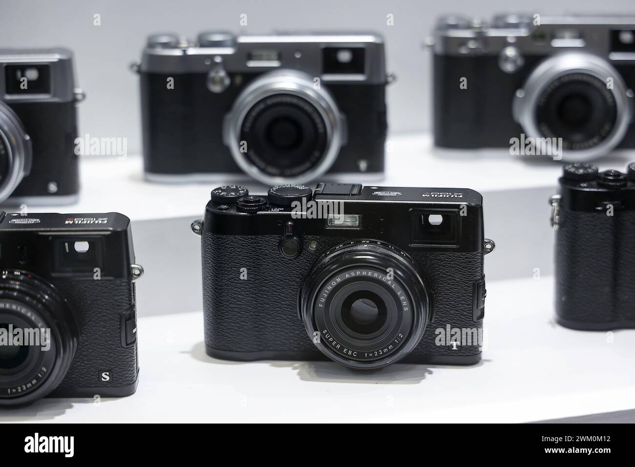 Yokohama, Japan. 23rd Feb, 2024. The new Fujifilm X100 VI cameras on ...