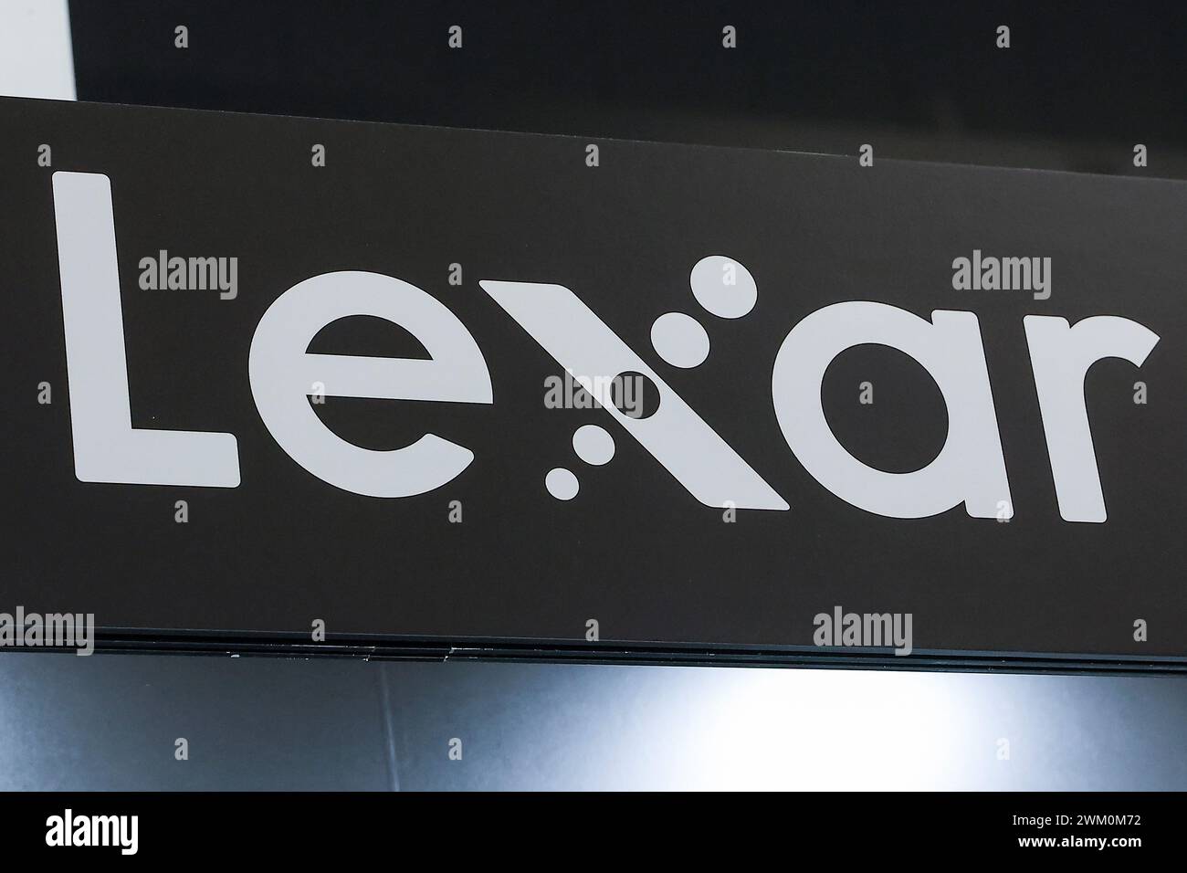 Yokohama, Japan. 23rd Feb, 2024. The Lexar logo is on display at the CP Camera & Photo Imaging ...