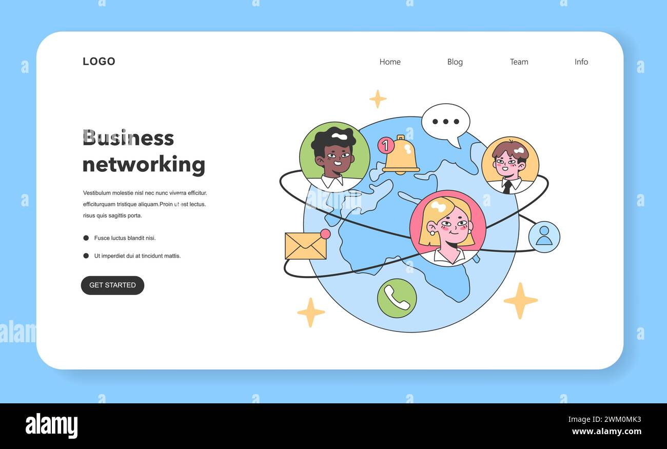 Global communication concept. Diverse faces orbit around an Earth map ...