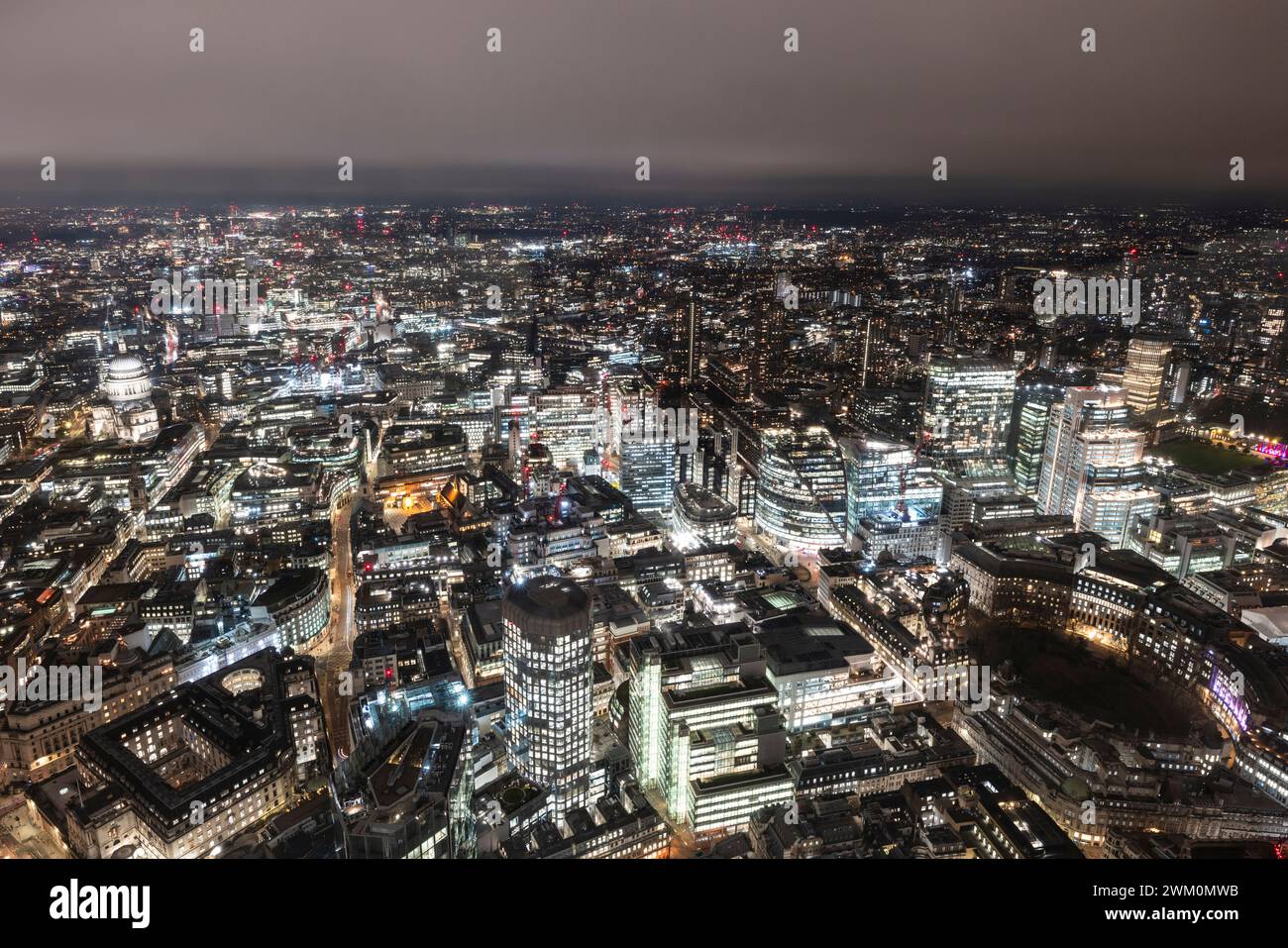 City of London in England at night, UK Stock Photo - Alamy