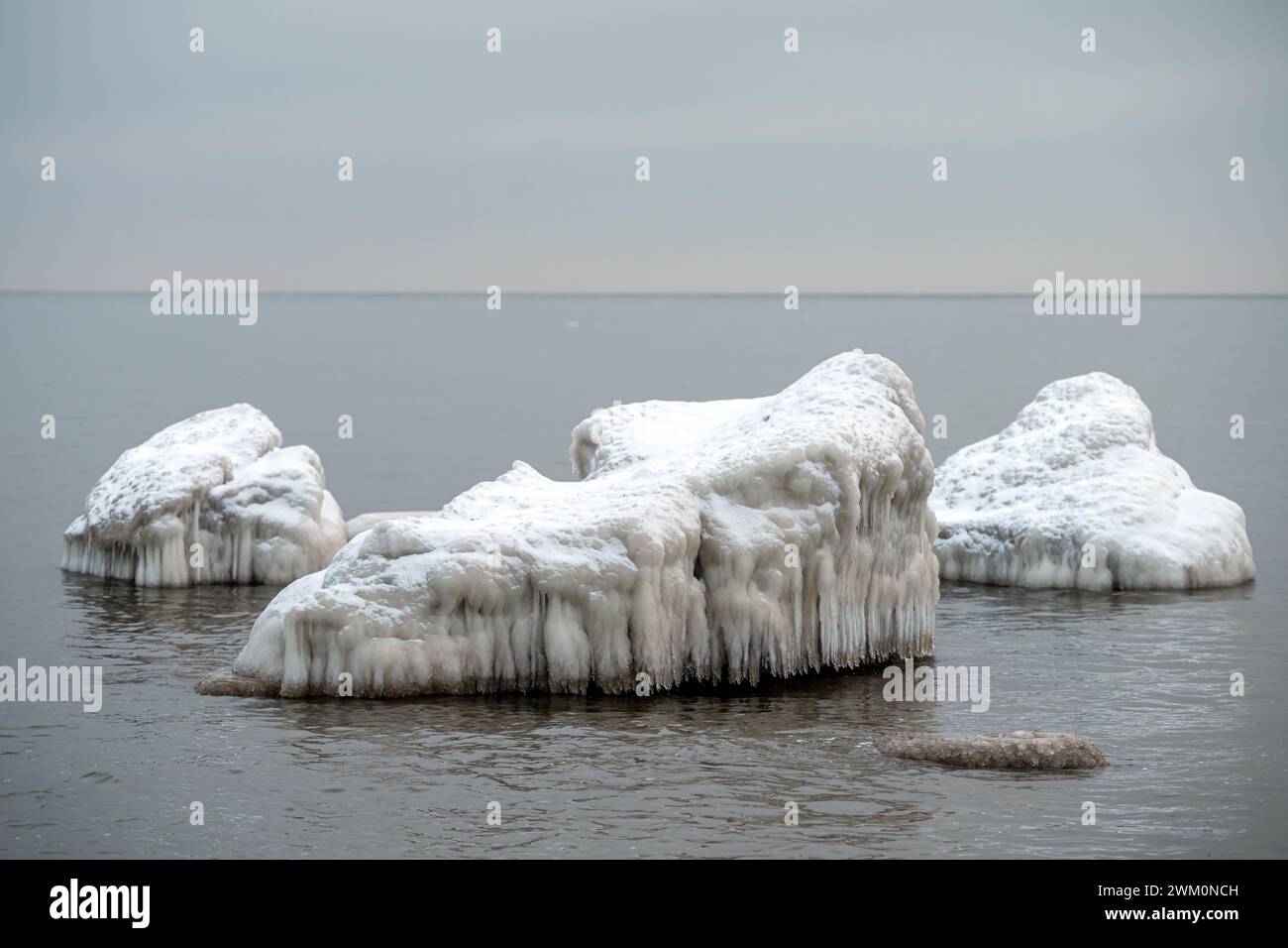 Frozen ice on the sea. Winter landscape. Baltic sea Stock Photo - Alamy