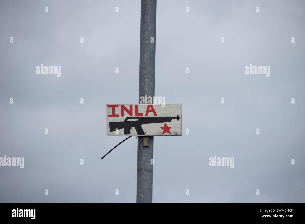INLA Banner in Derry's Bogside Stock Photo - Alamy