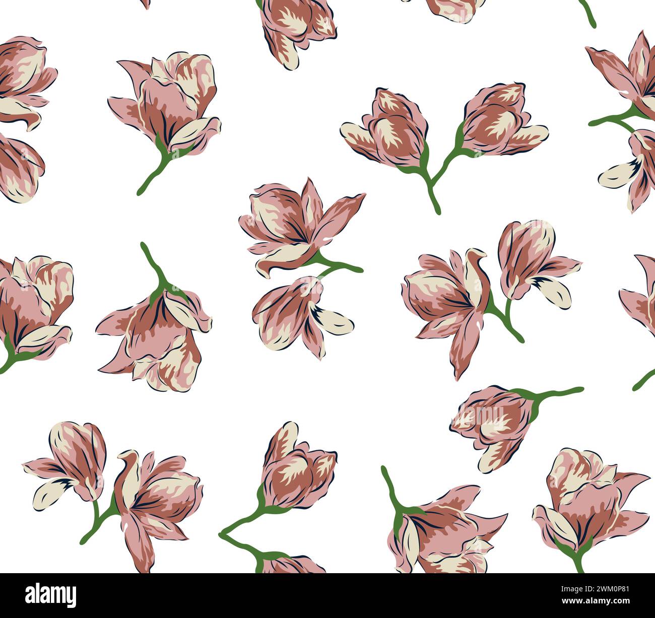Design wallpaper textile daisy Stock Vector Images - Alamy
