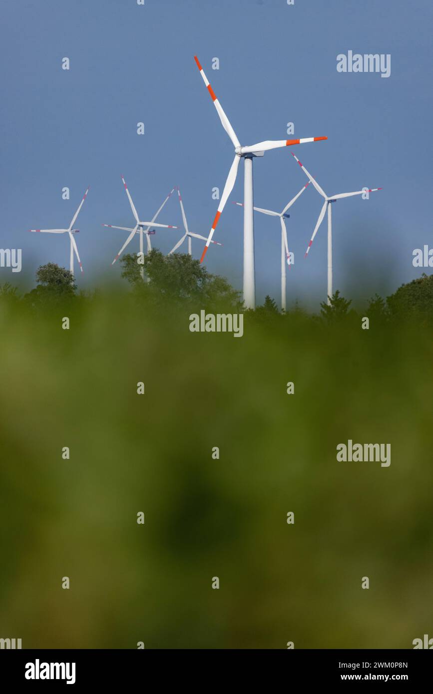 Vertical scene modern wind turbines hi-res stock photography and images ...