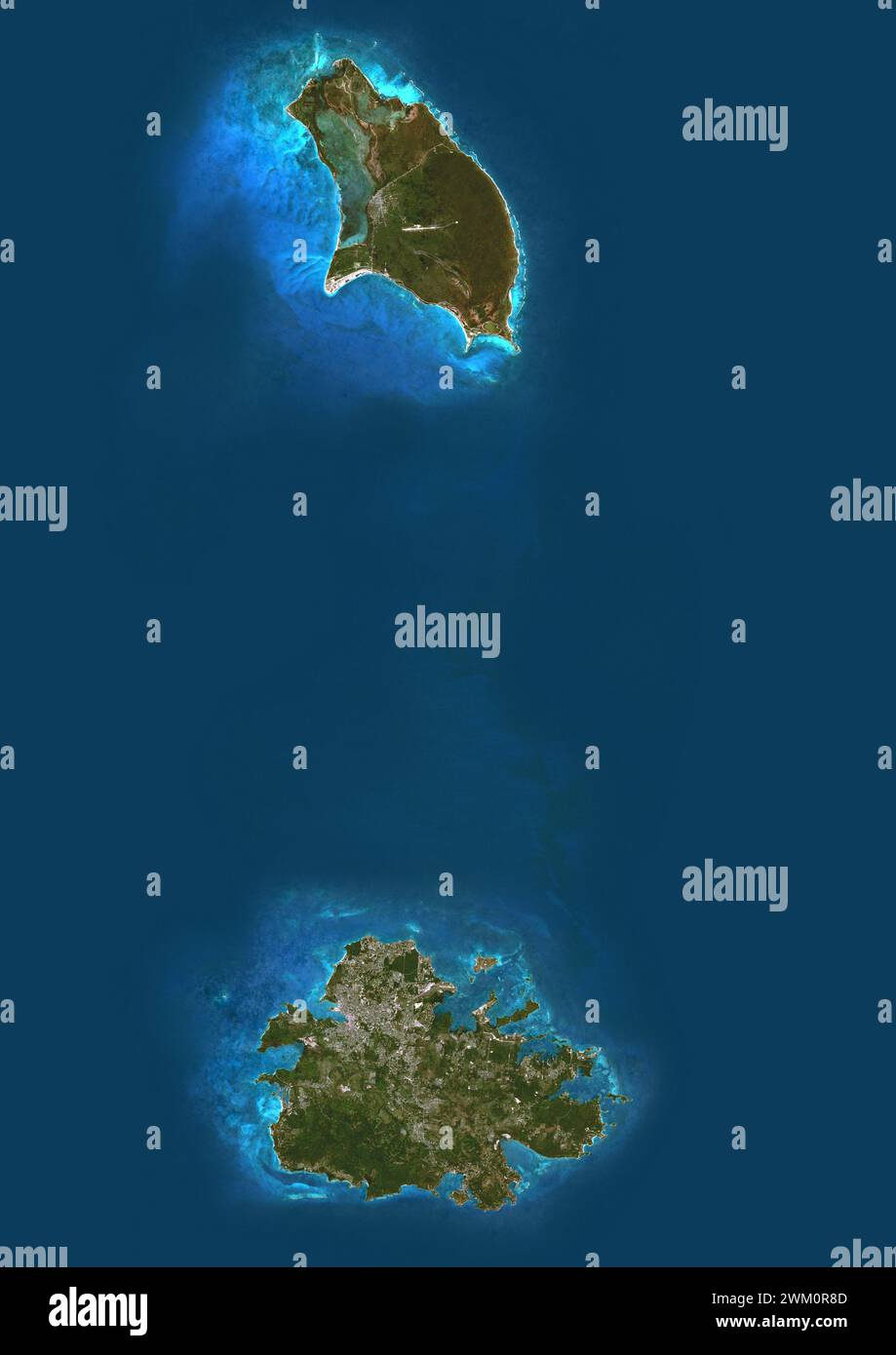 Location Island Of Antigua Antigua And Barbuda Map Hi Res Stock