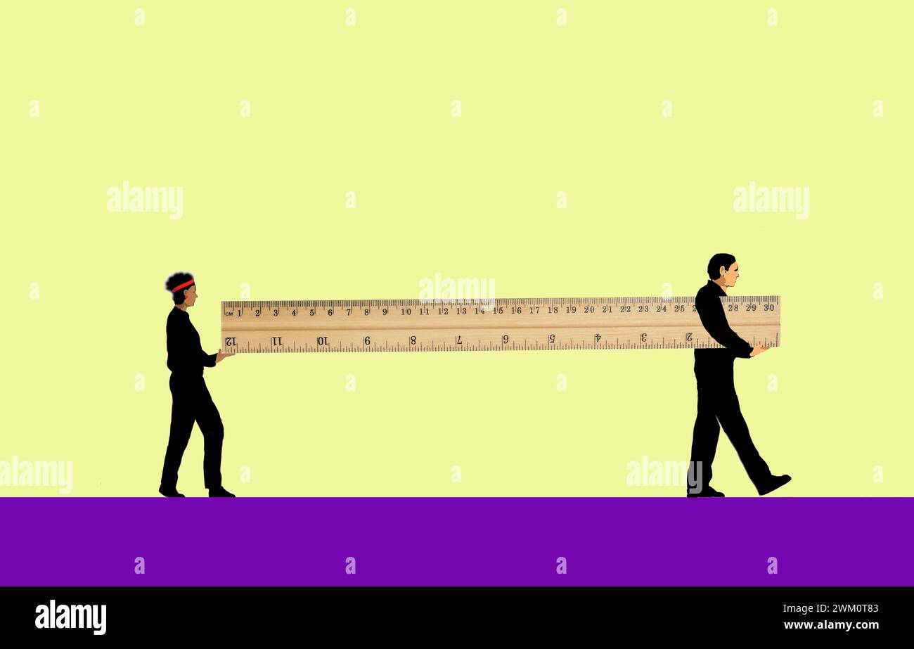 Woman with ruler hi-res stock photography and images - Alamy