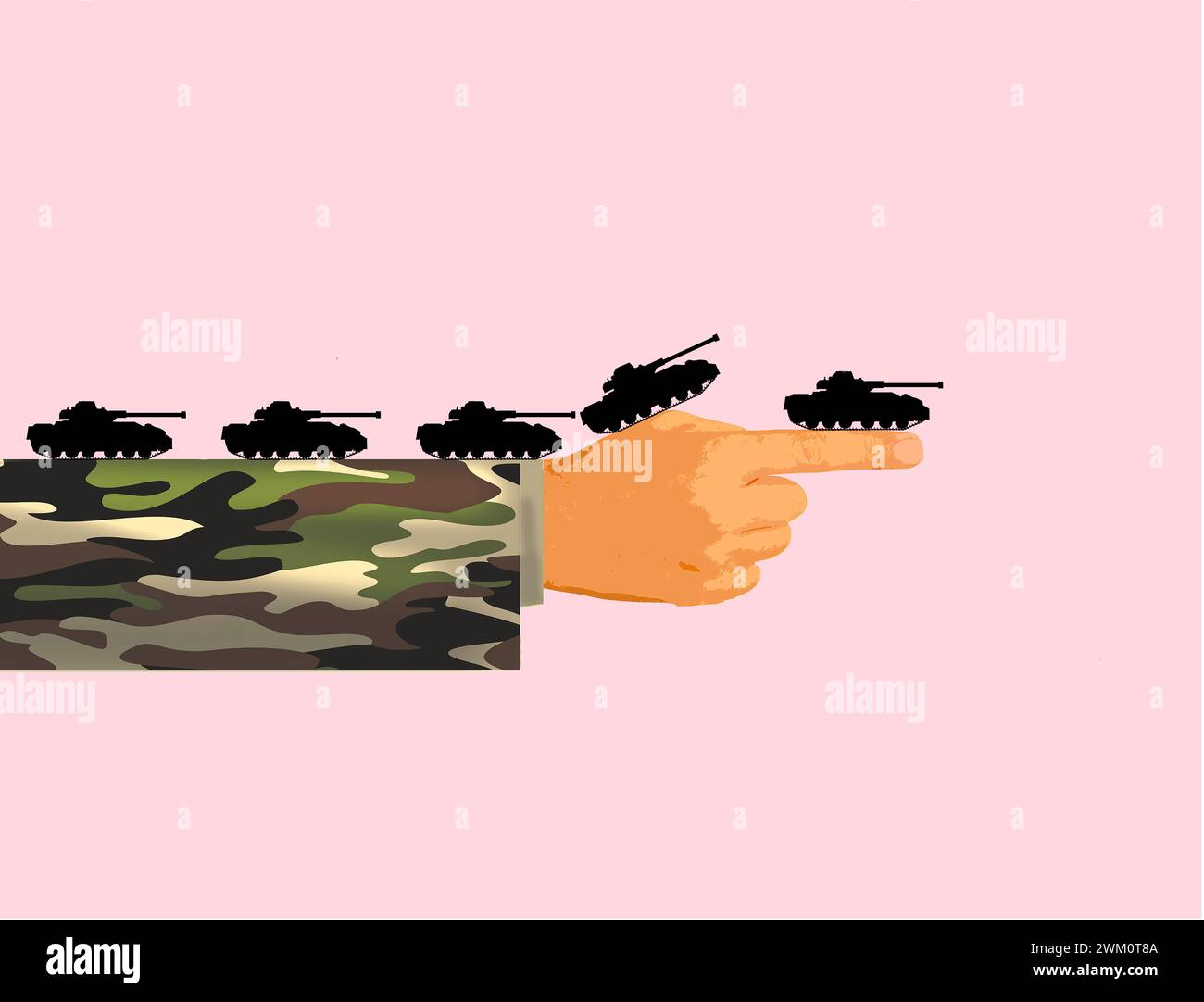 Pointing hand illustration hi-res stock photography and images - Alamy