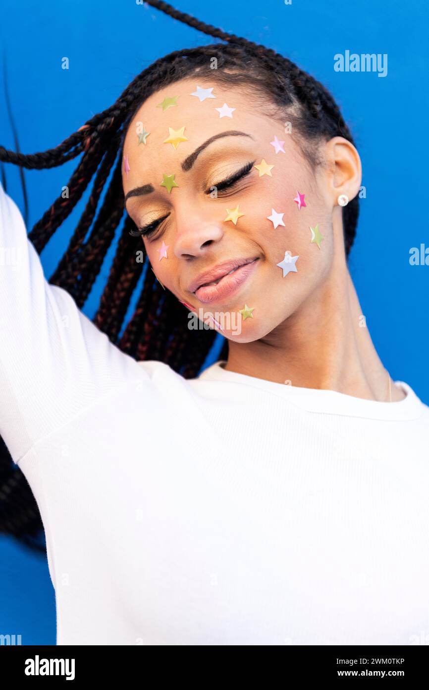 Woman hair over face hi-res stock photography and images - Alamy