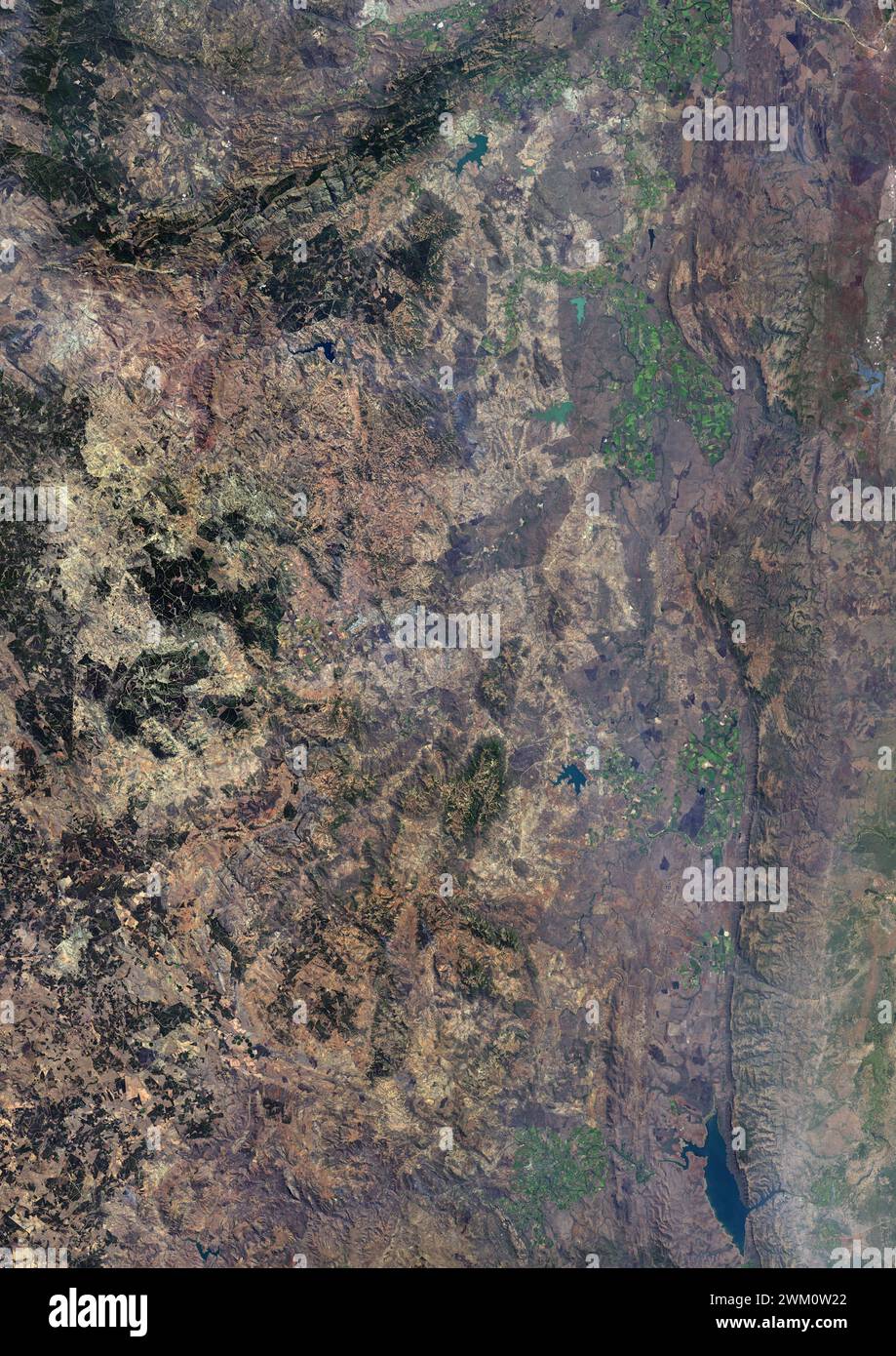 Color satellite image of Eswatini and neighbouring countries Stock ...