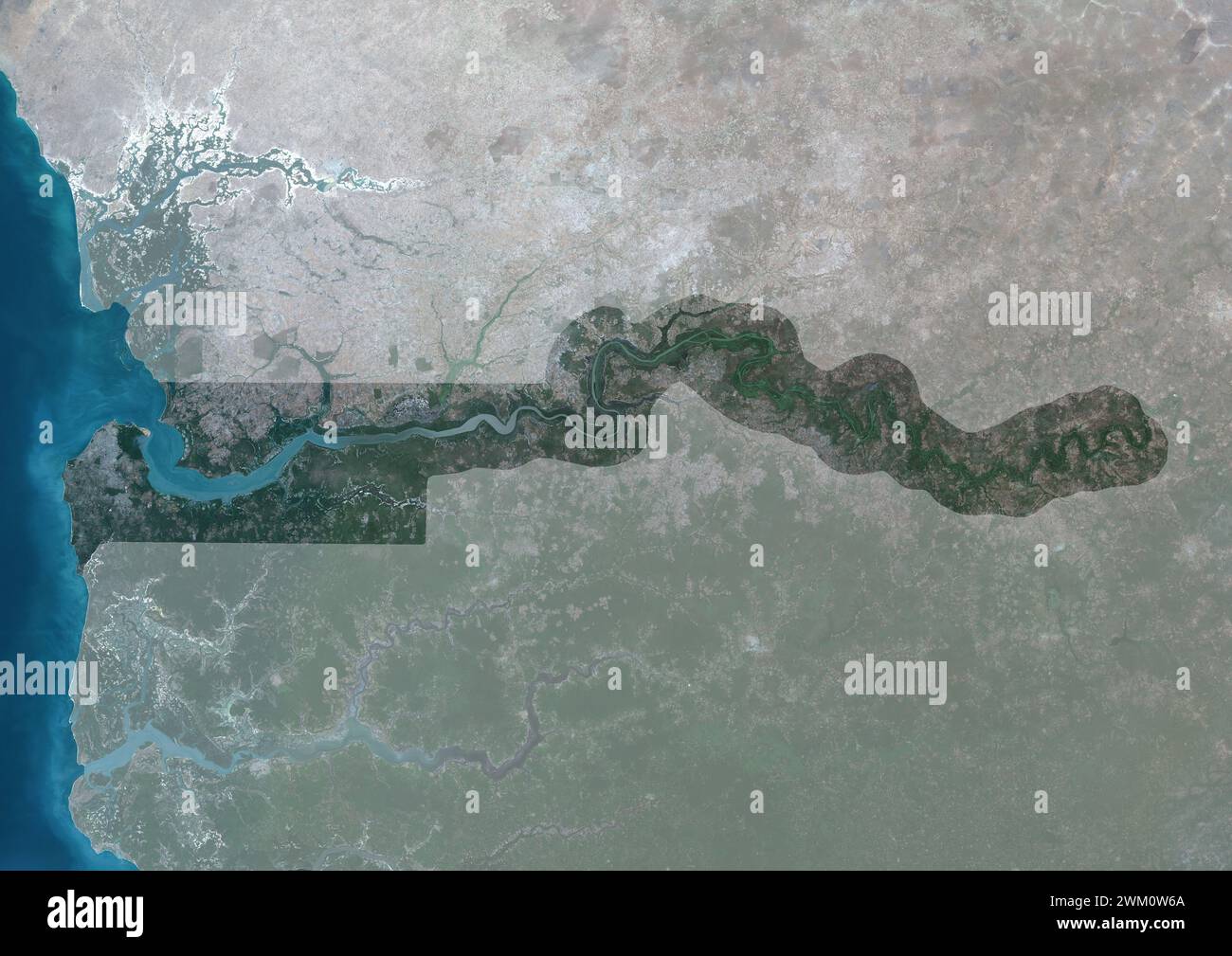 Map of the gambia river hi-res stock photography and images - Alamy