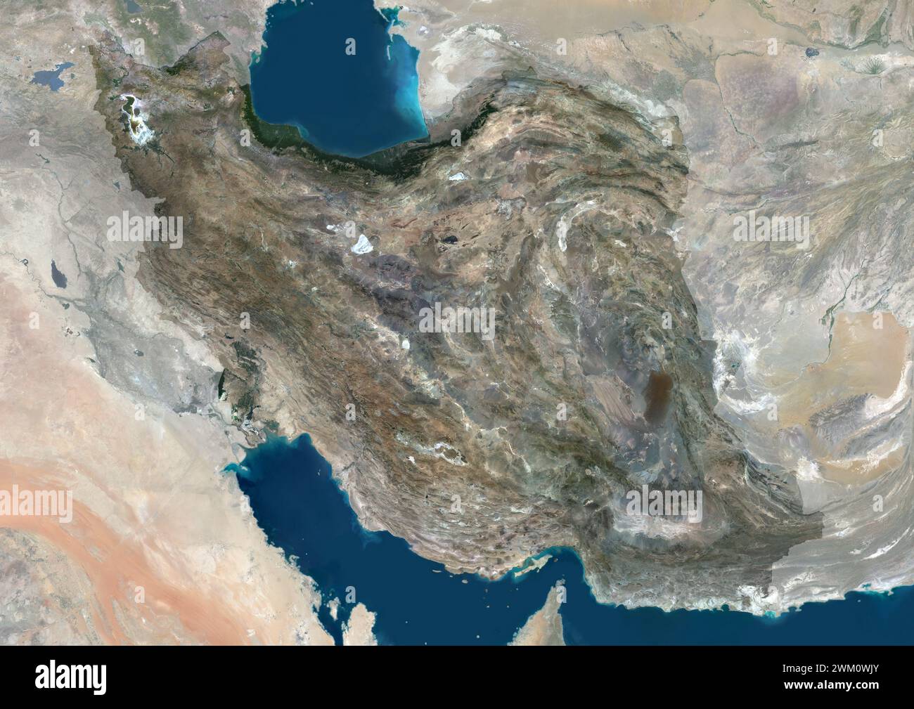 Map of iran satellite hi-res stock photography and images - Alamy