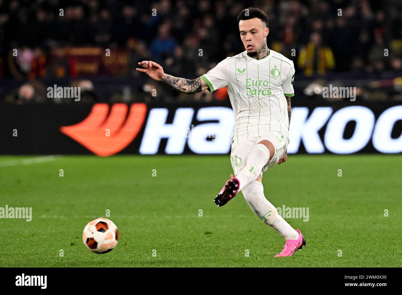 Quilindschy Hartman of Feyenoord in action during the Europa League ...
