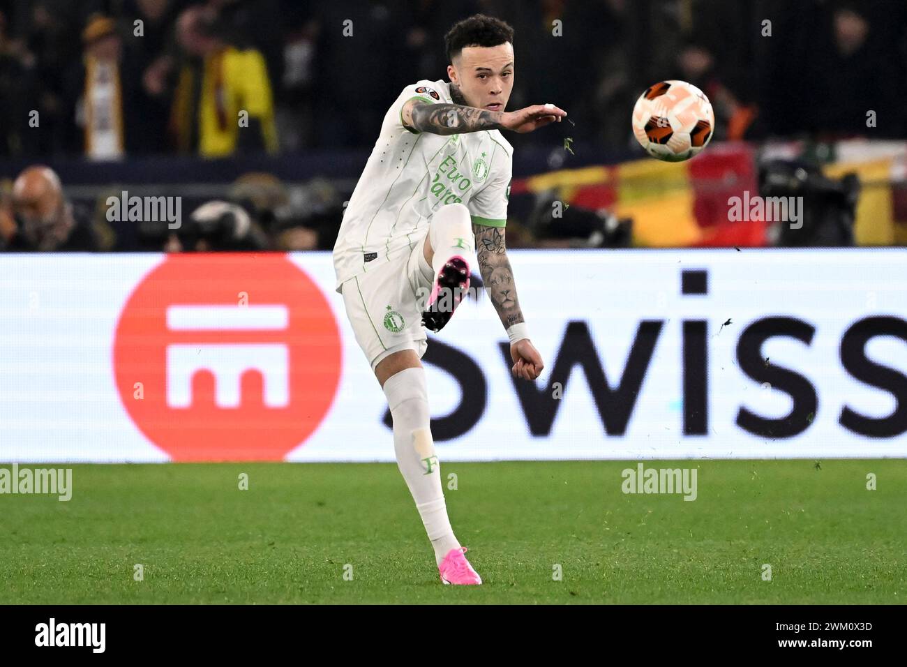 Quilindschy Hartman of Feyenoord in action during the Europa League ...