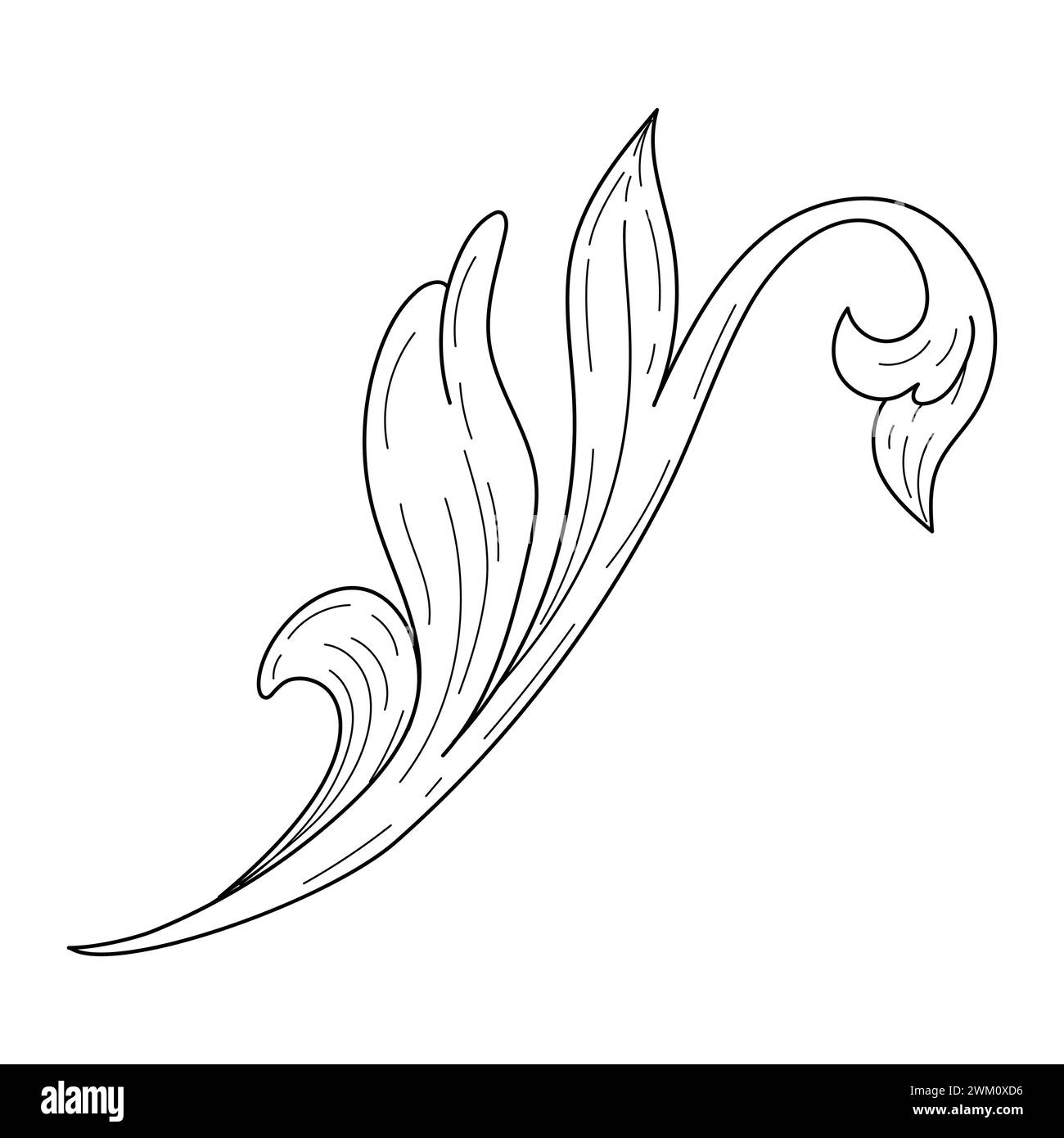 Vintage baroque frame scroll ornament engraving border Stock Vector ...