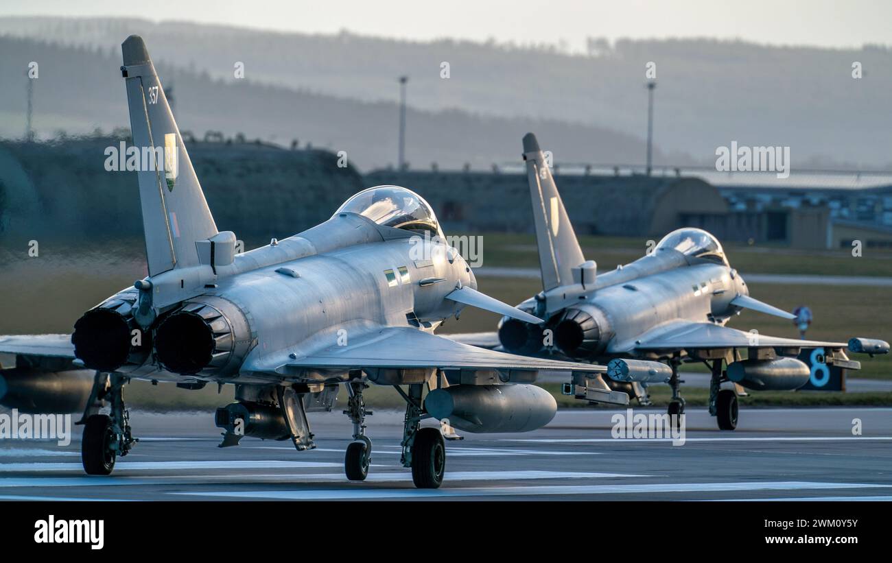 Typhoons at RAF Lossiemouth Stock Photo - Alamy