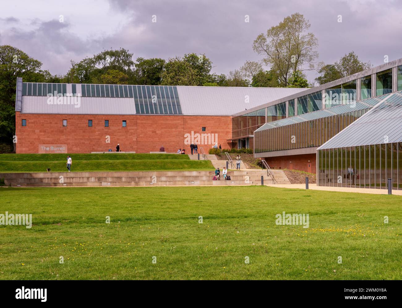 Exterior of the Burrell Collection Museum and Art Gallery building ...