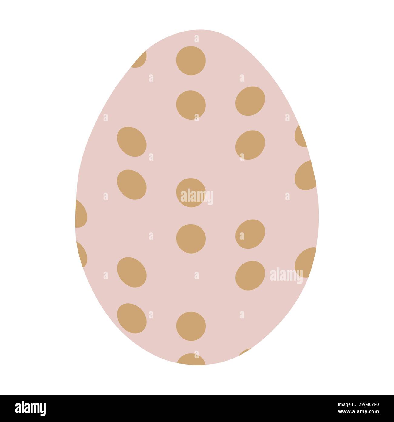 Dotted Easter egg. Colorful Holiday Element in elegant Pastel palette ...