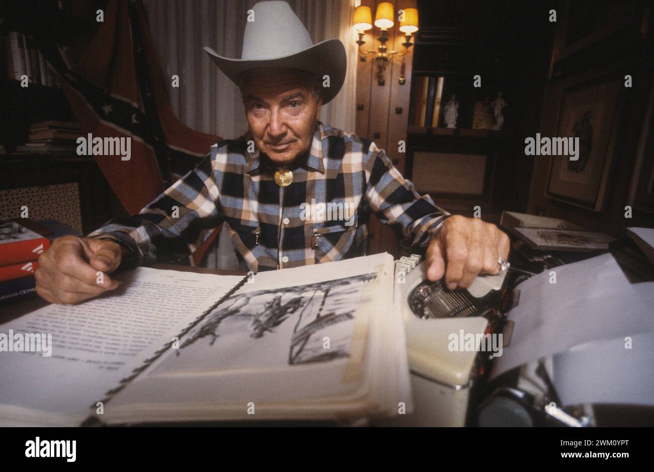 3823178 Gianluigi Bonelli in His Studio (about 1985); (add.info.: Milan ...