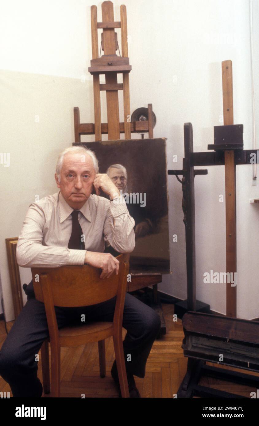 3823375 Walter Molino in His Studio (1981); (add.info.: Milan, 1981 ...