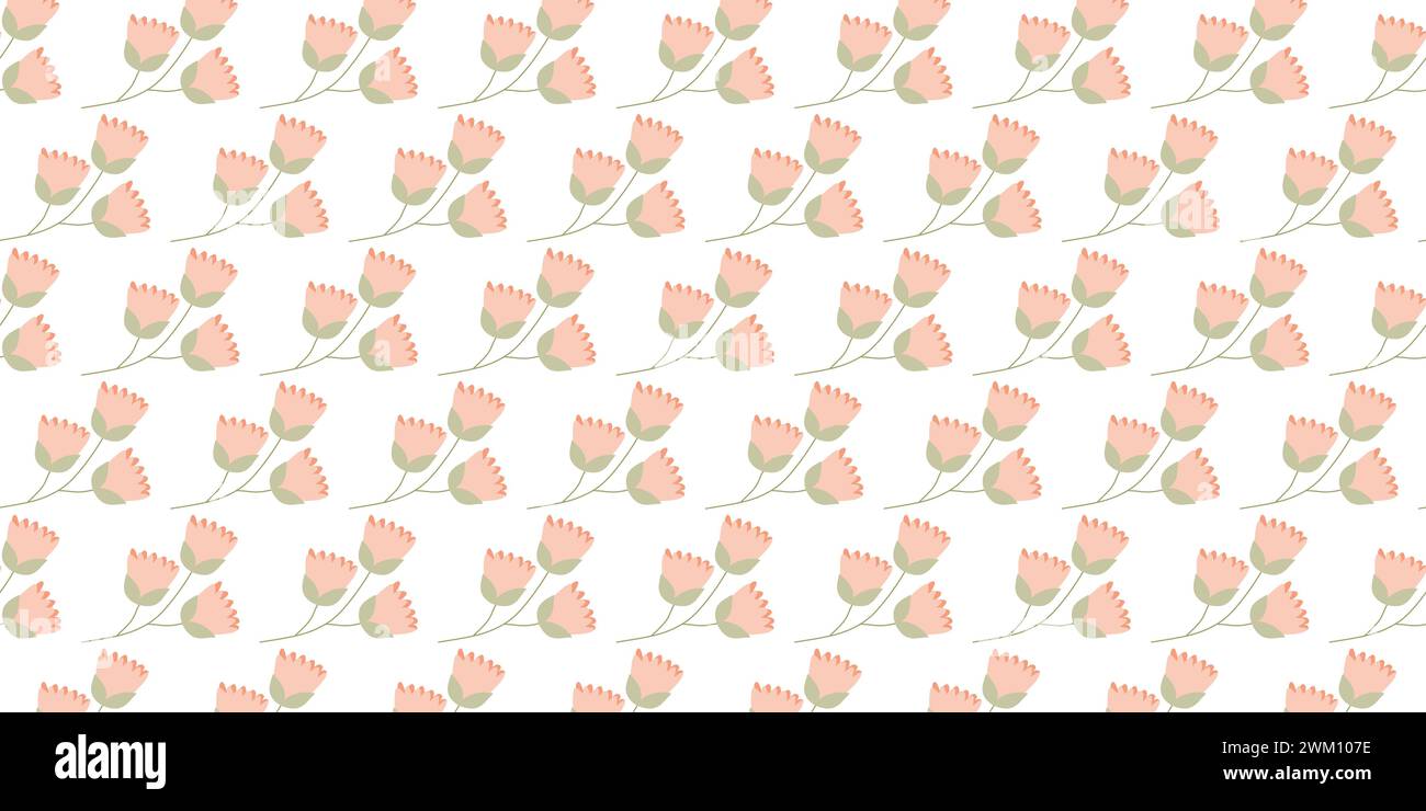 Seamless flower Pattern. Flat Botanical ornament with Floral elements ...