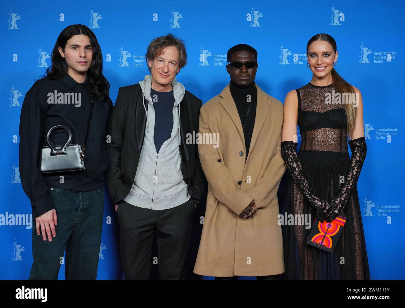 Berlin, Germany. 22nd Feb, 2024. Actors Benjamin Radjaipour (l-r), Jan ...