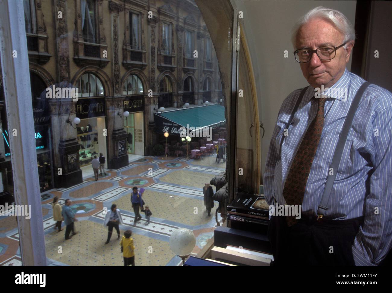 3825234 Enzo Biagi; (add.info.: Italian journalist Enzo Biagi in his ...