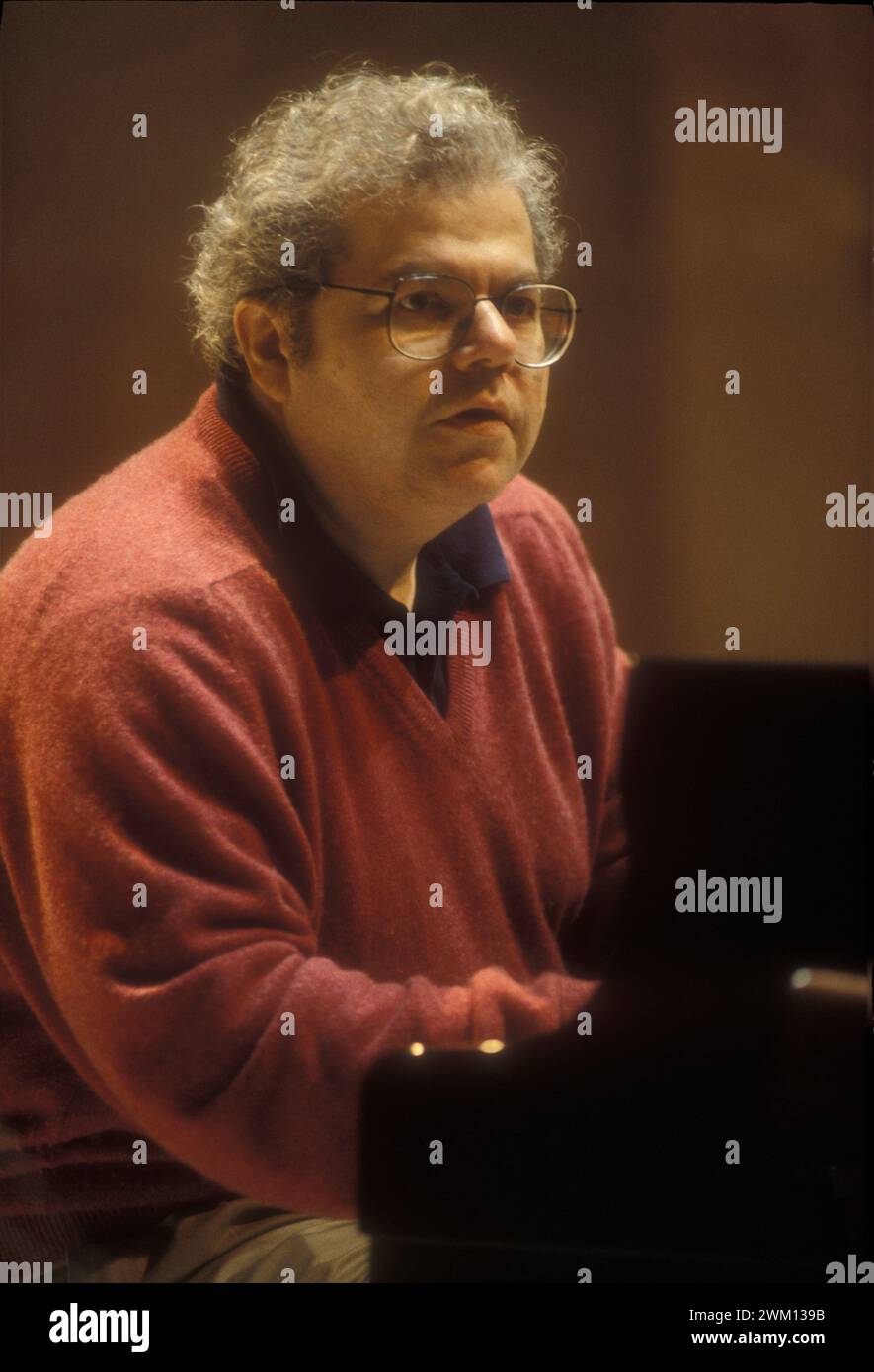 3827335 Emanuel Ax; (add.info.: Rome, 1995. American pianist Emanuel Ax ...