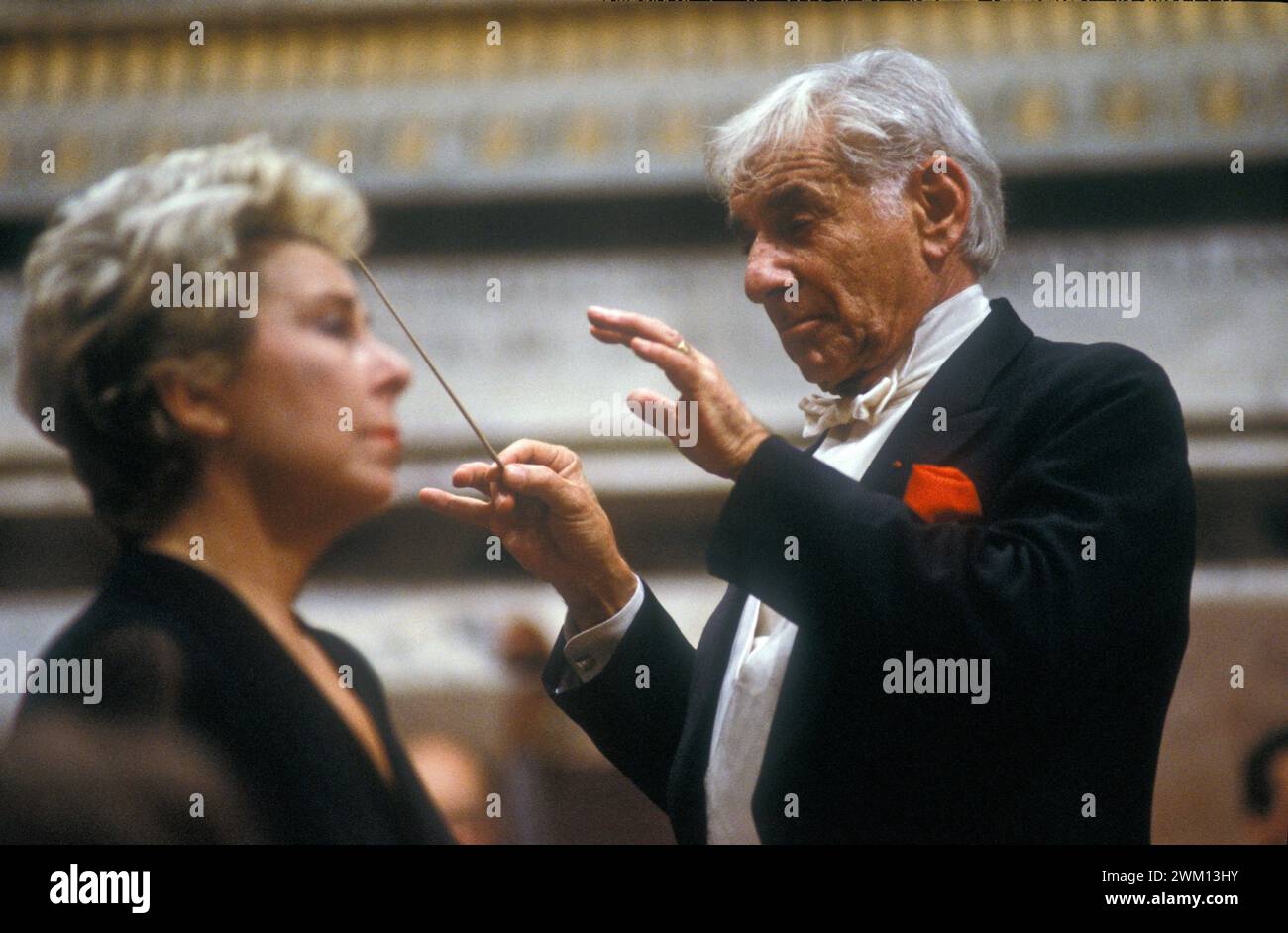 3827628 Leonard Bernstein; (add.info.: Vatican City, Regal Room, 1983 ...