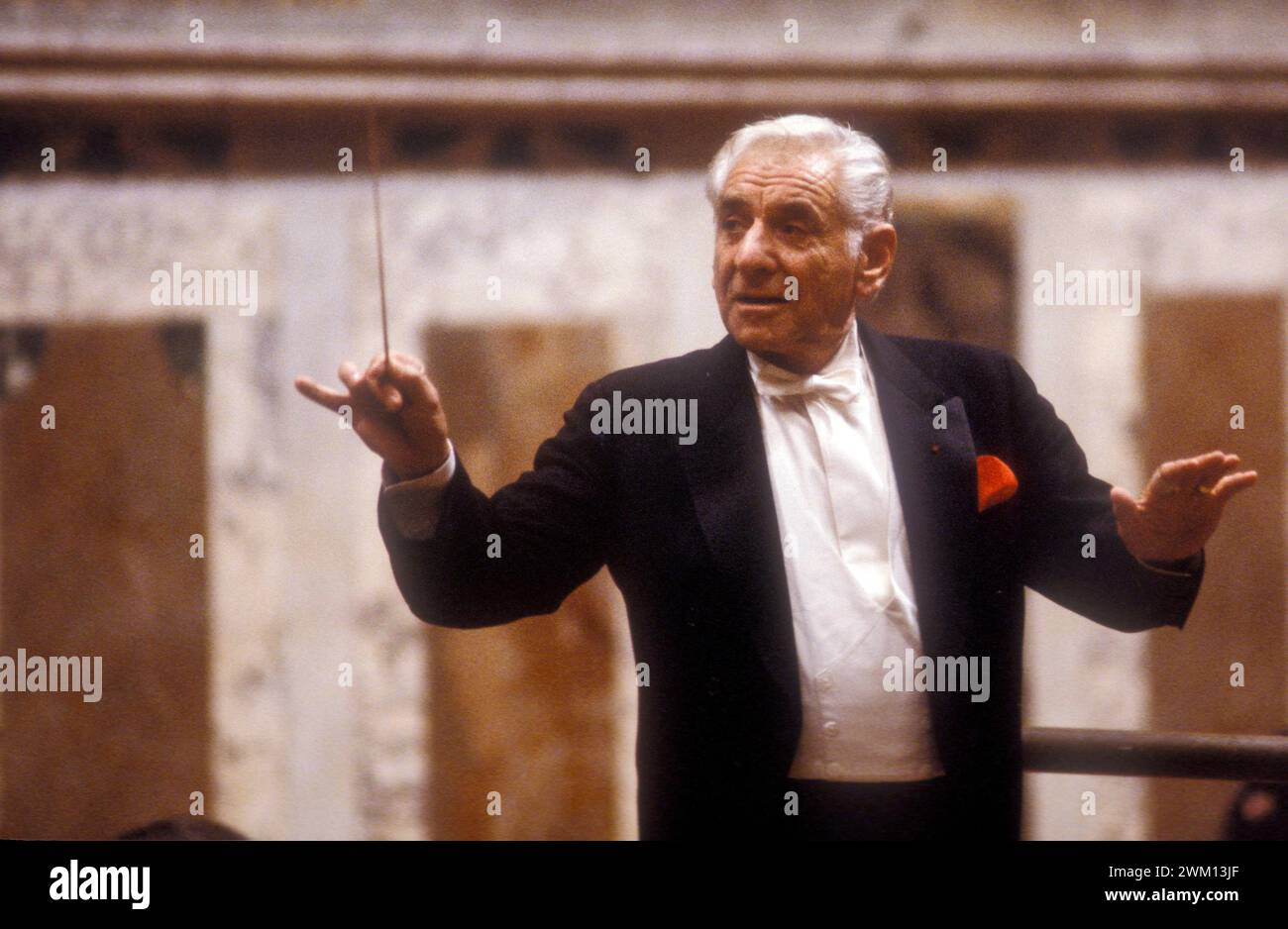 3827624 Leonard Bernstein; (add.info.: Vatican City, Regal Room, 1983 ...