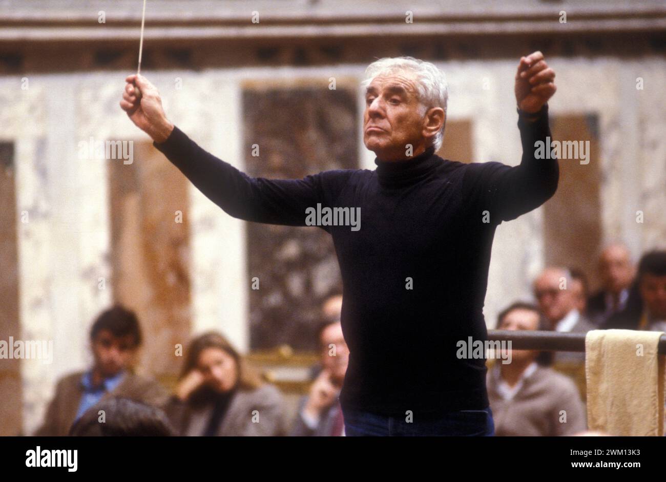 3827648 Leonard Bernstein; (add.info.: Vatican City, Regal Room, 1983 ...