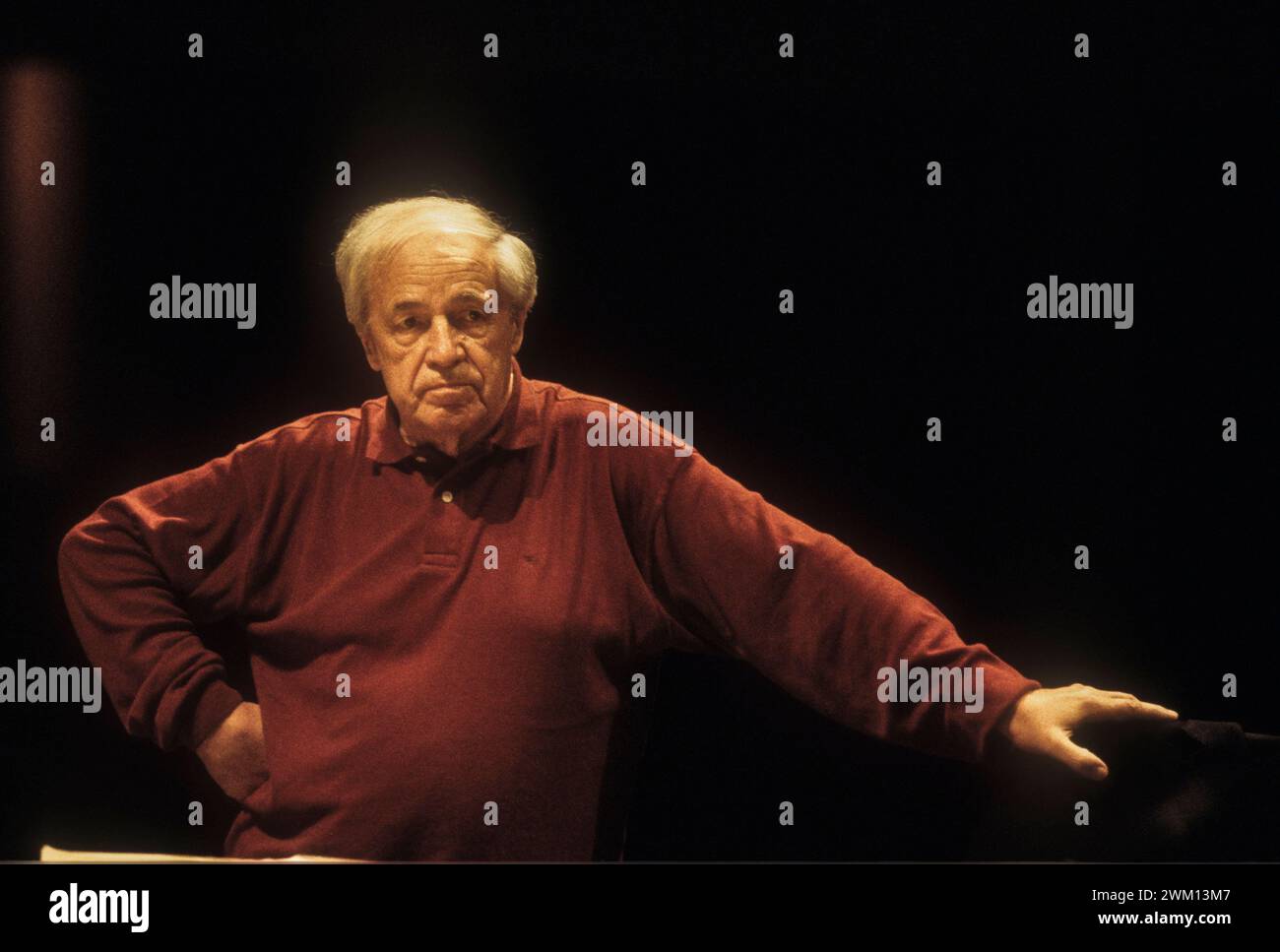 3827785 Pierre Boulez; (add.info.: Rome, 1998. French composer and ...