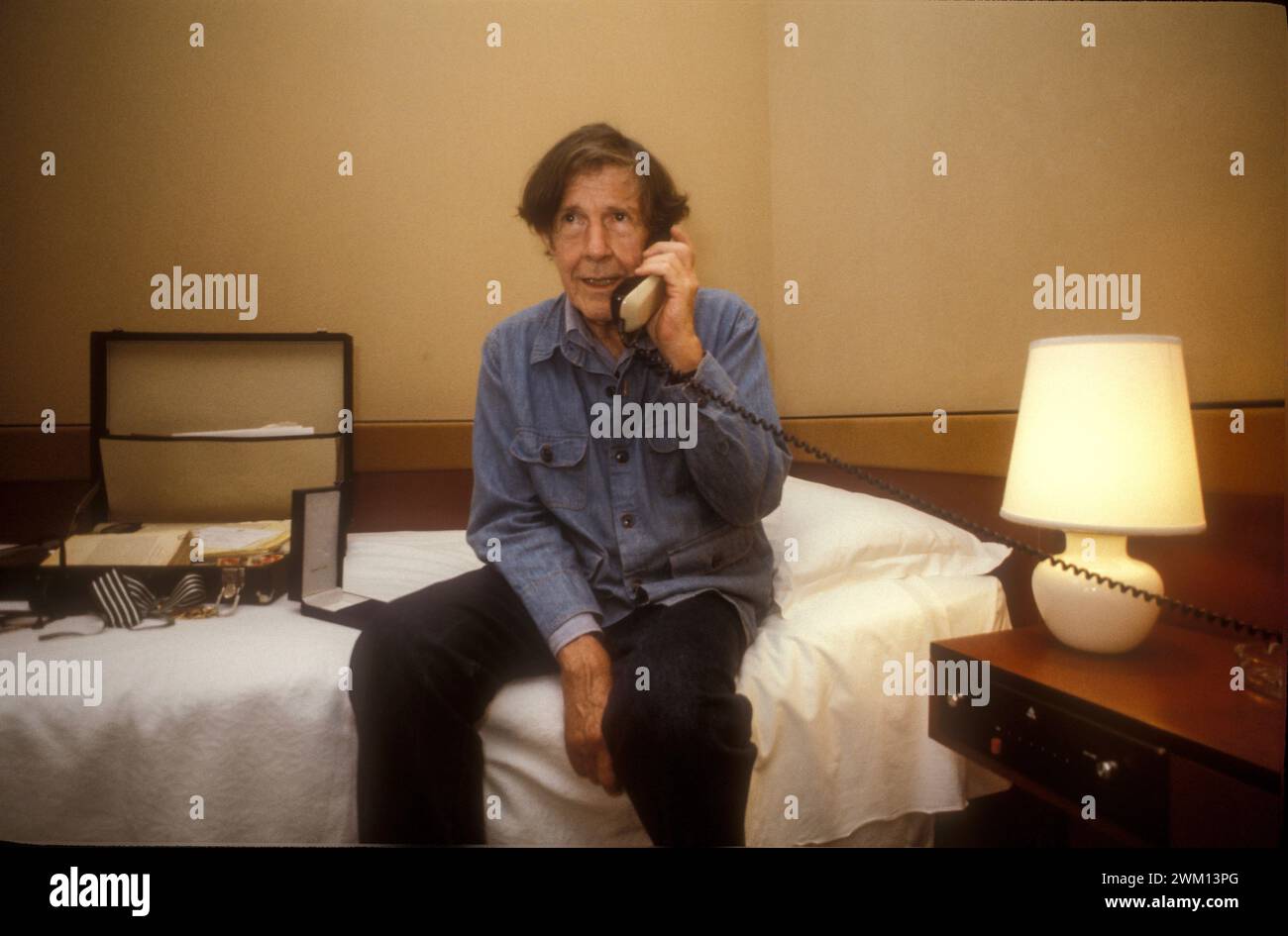 3827906 John Cage; (add.info.: Venice, 1982. American composer John ...