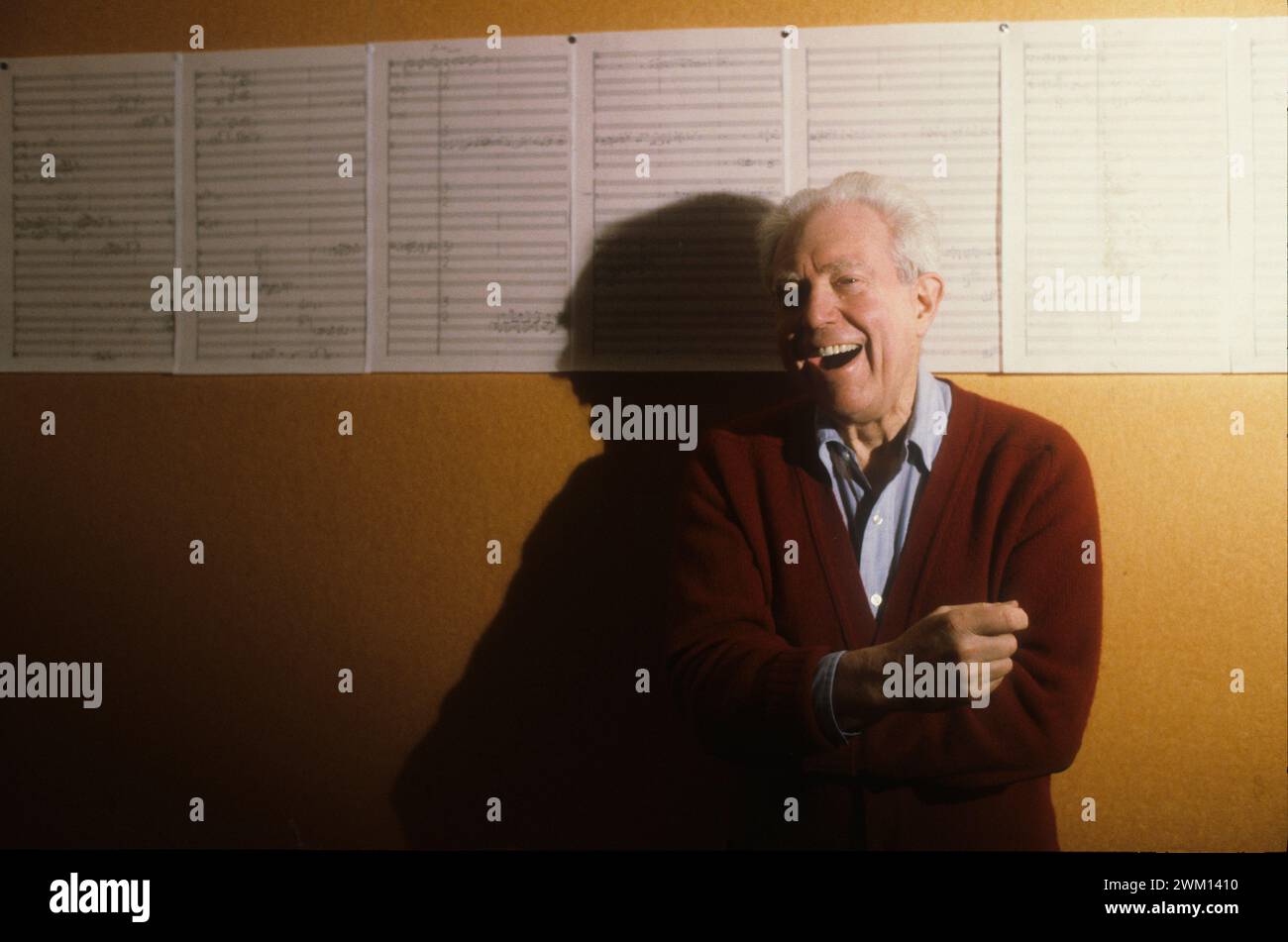 3828002 Elliott Carter; (add.info.: Rome, about 1980. American composer ...