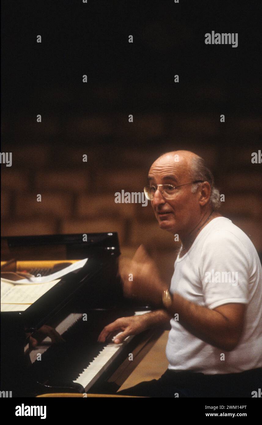 3828878 Friedrich Gulda; (add.info.: Rome, about 1985. Austrian pianist ...
