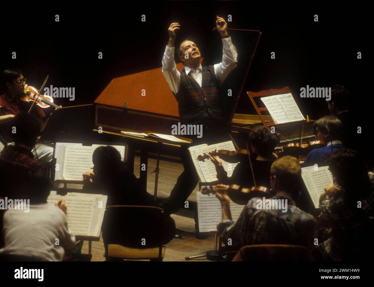 3828984 Christopher Hogwood; (add.info.: Rome, 1995. British conductor ...