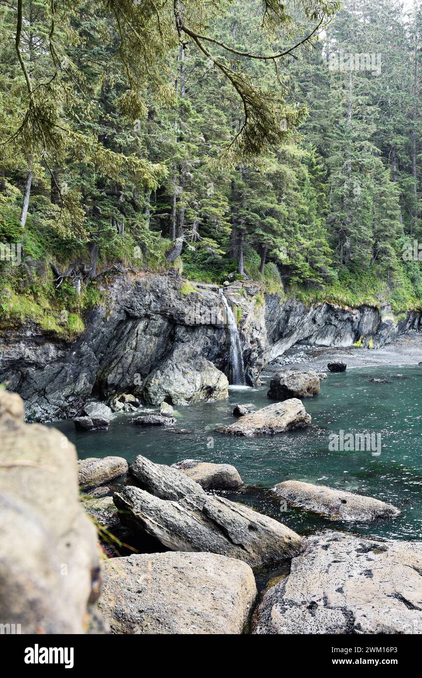 Hidden sombrio waterfall hi-res stock photography and images - Alamy