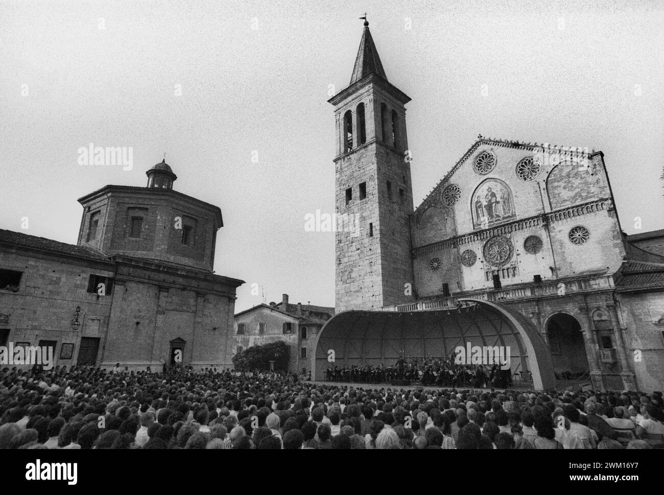 Concert in the square Black and White Stock Photos & Images - Alamy