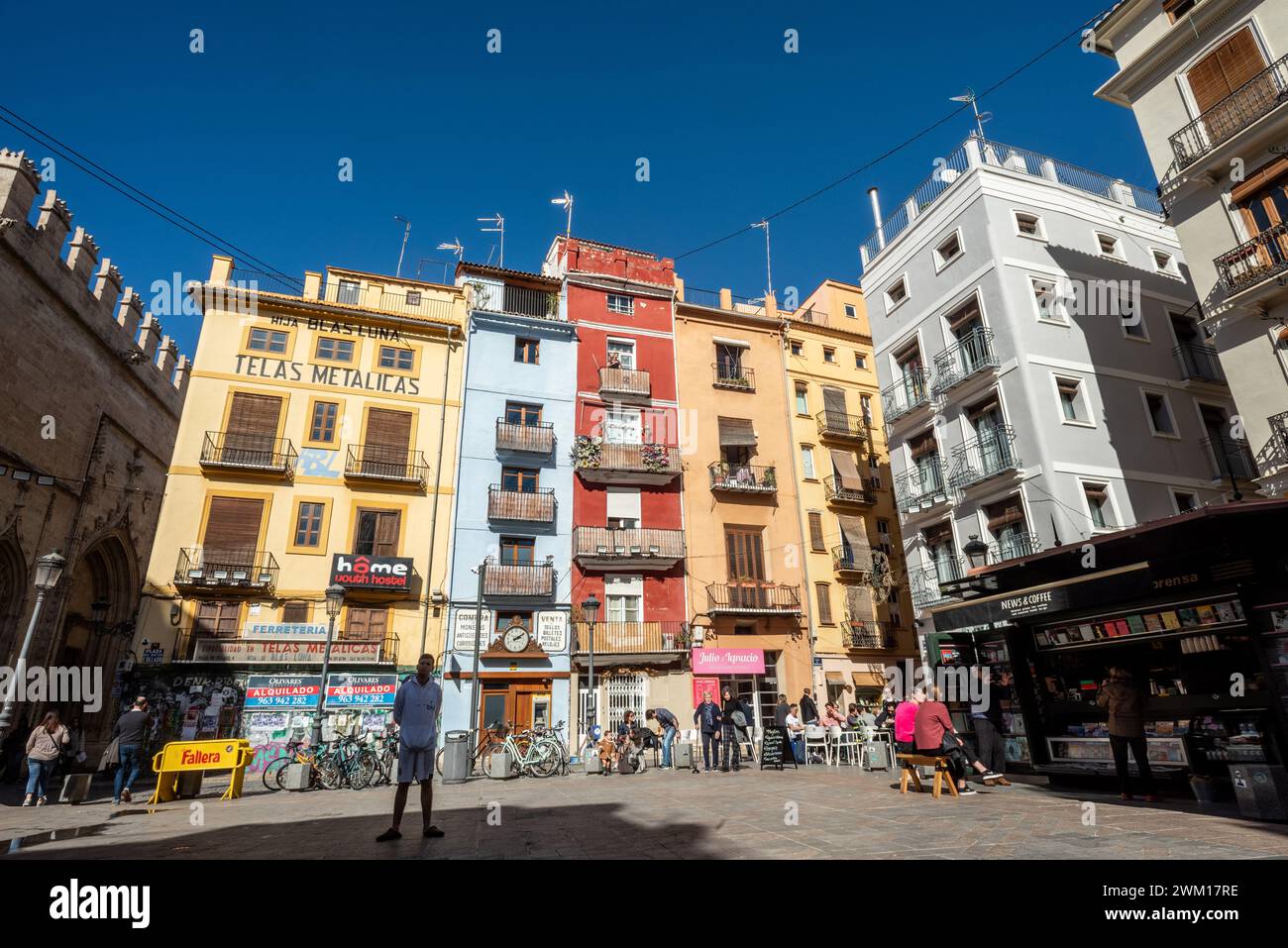 Valencia, February 16th 2024: Plaça del Doctor Collado Stock Photo - Alamy
