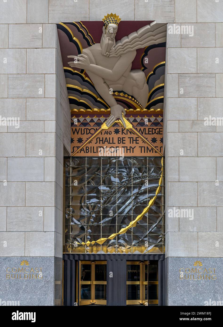 NEW YORK,USA-MARCH 6,2020: Entrance to the Top of the Rock building ...