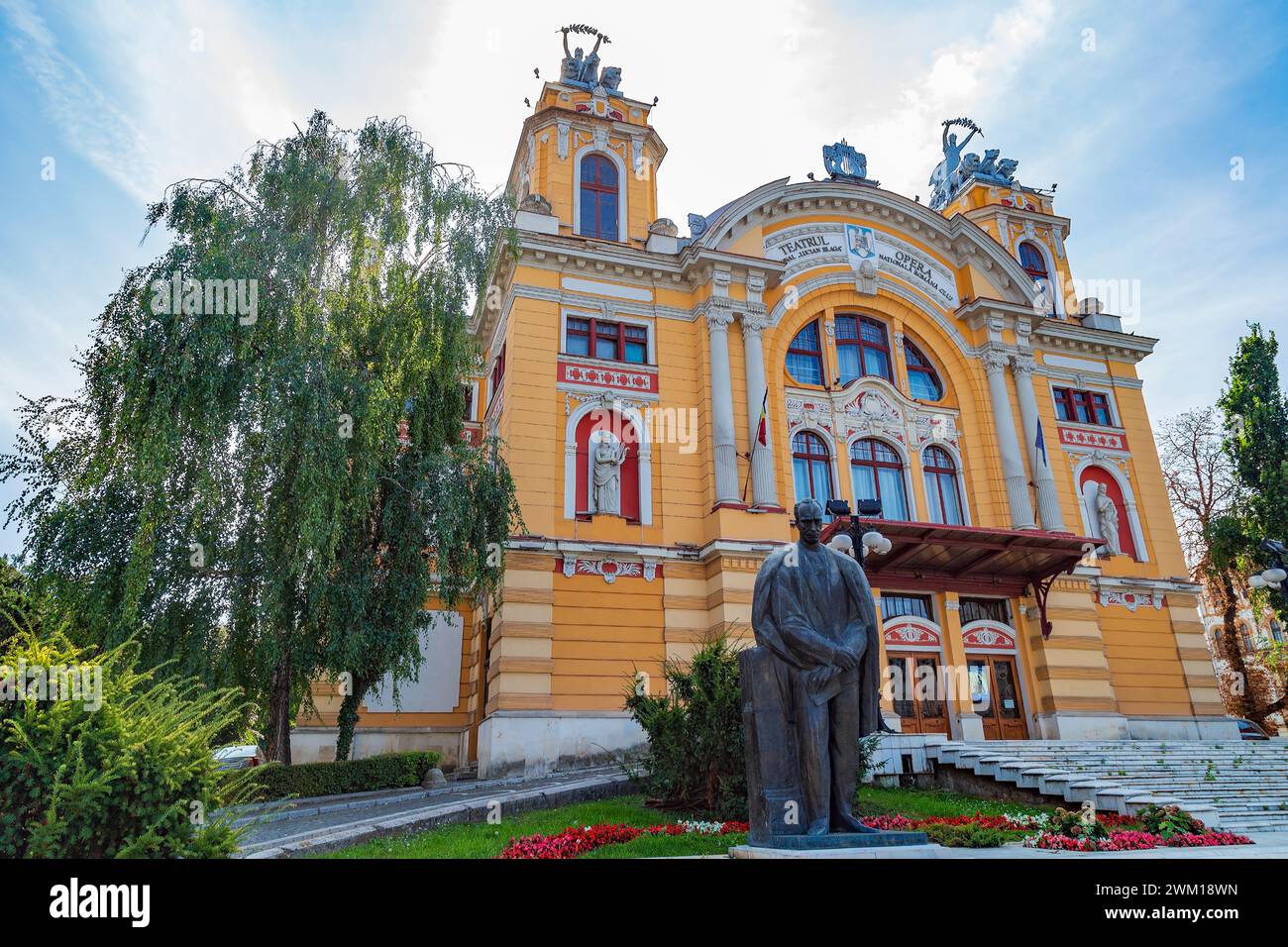 CLUJ-NAPOCA, ROMANIA-SEPTEMBER 20, 2020: Facade of the National Theatre ...