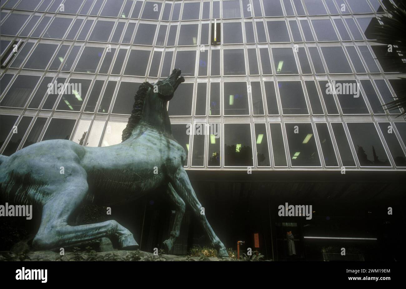 4065721 Statue "Dying Horse" by Francesco Messina in front of the RAI ...