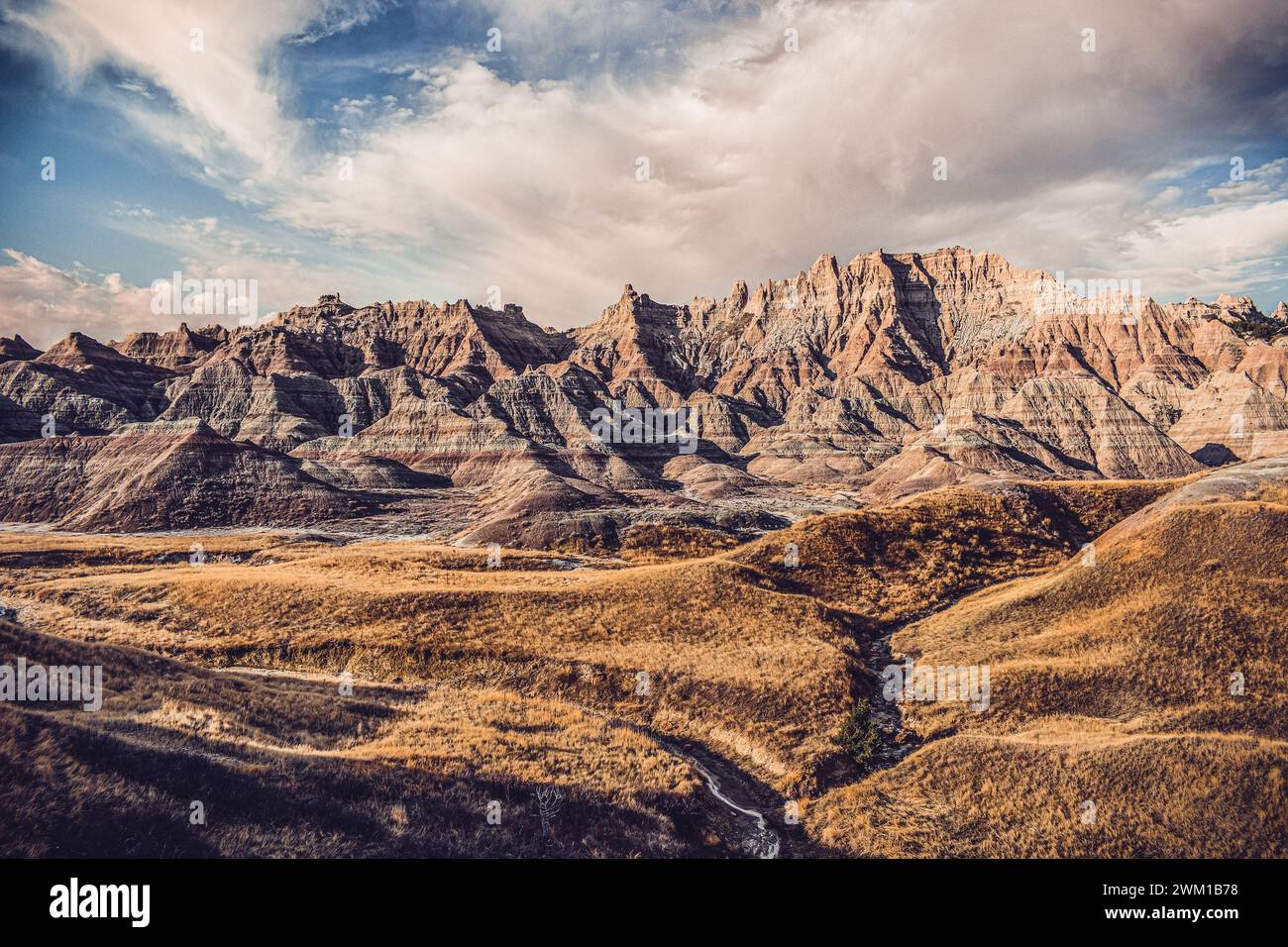 Textured rocky landscape of the Badlands Stock Photo - Alamy