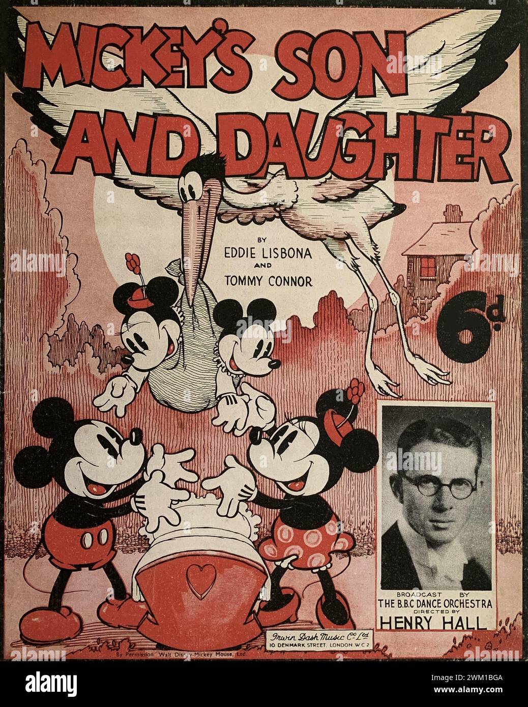 Cover of British Sheet Music featuring MICKEY MOUSE and MINNIE MOUSE ...