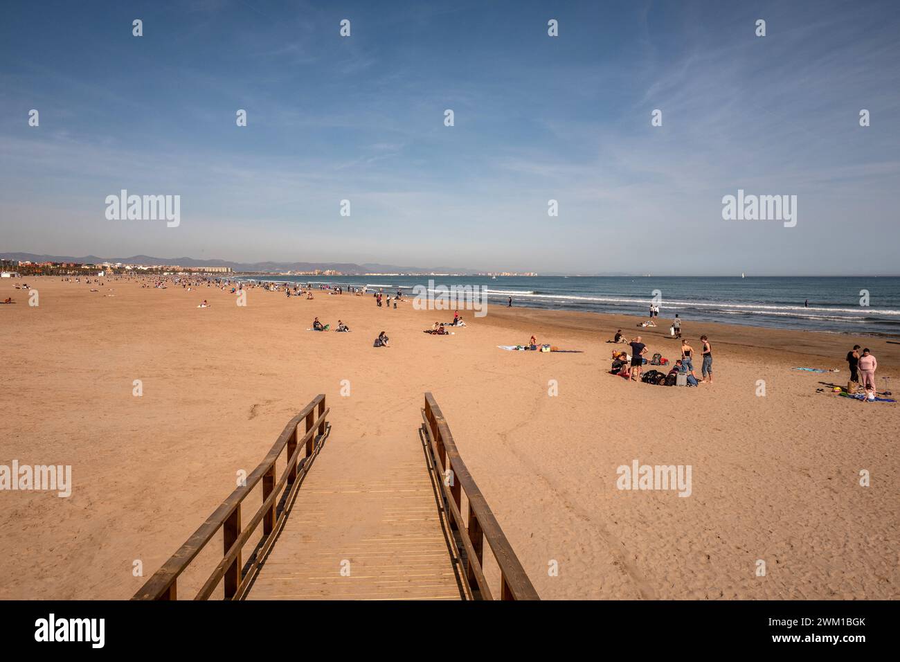 Valencia, February 18th 2024: The beach Stock Photo - Alamy