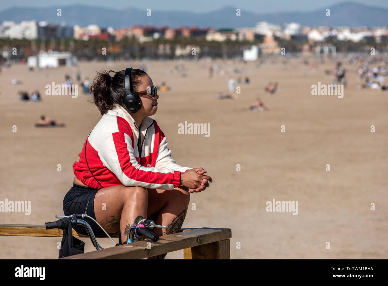 Valencia, February 18th 2024: The beach Stock Photo - Alamy