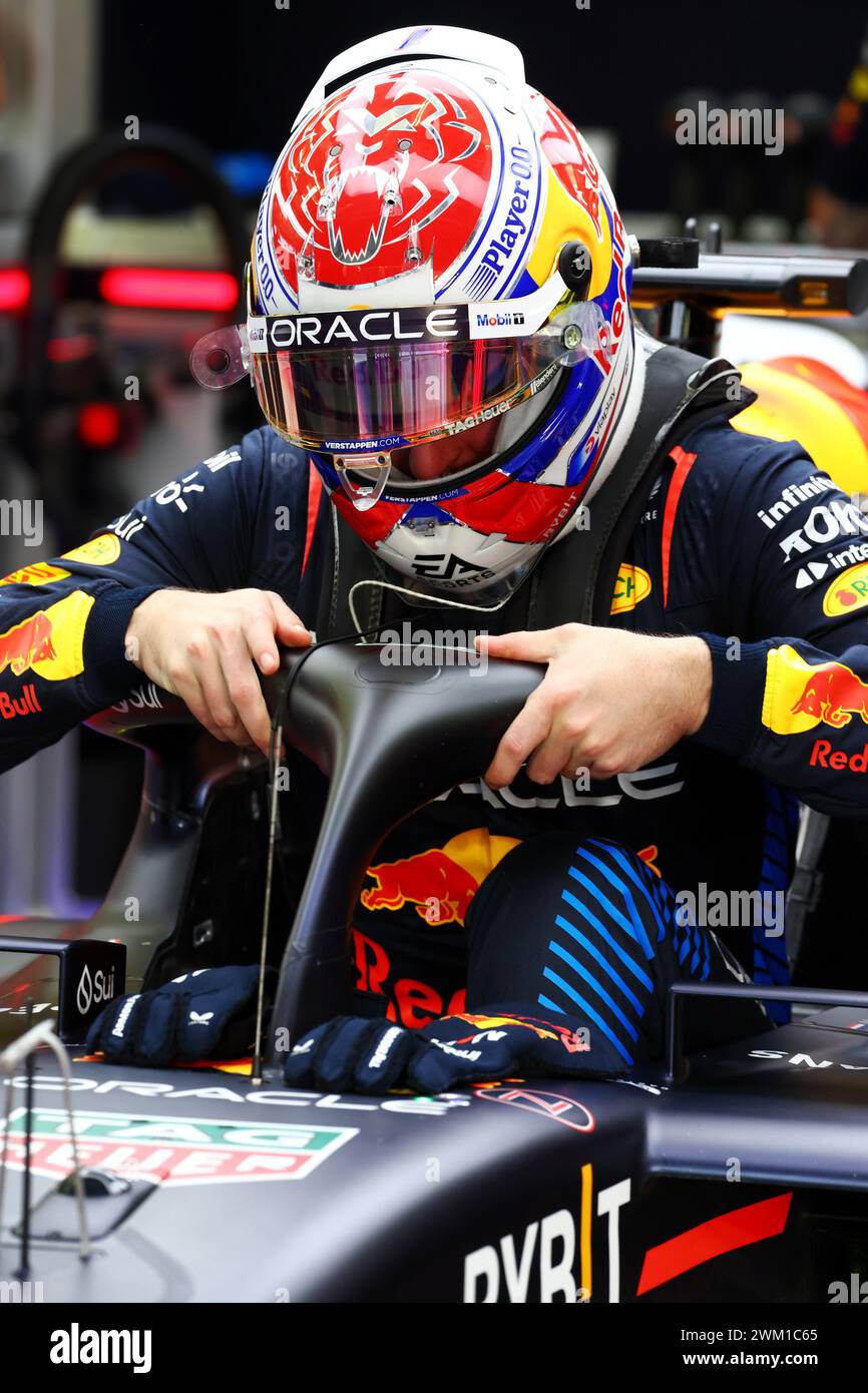 Sakhir, Bahrain. 23rd Feb, 2024. Max Verstappen (NLD) Red Bull Racing ...