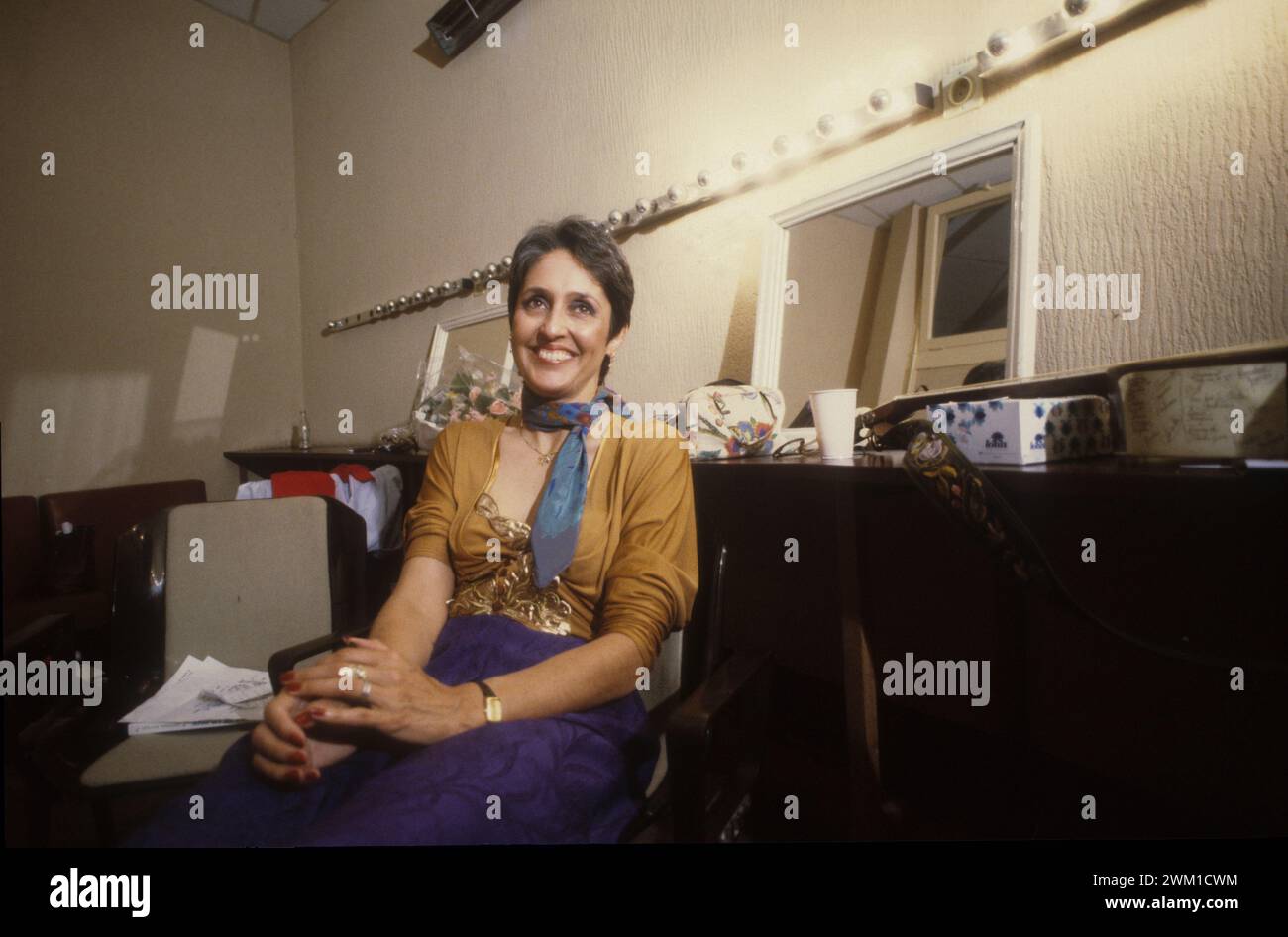 4067243 Nizza, about 1984. American folk singer songwriter Joan Baez in ...