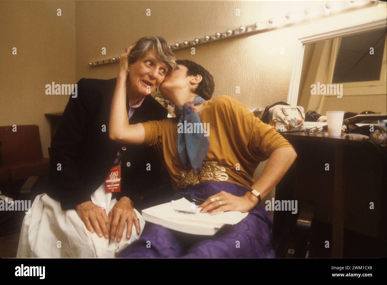 4067245 Nizza, about 1984. American folk singer songwriter Joan Baez ...
