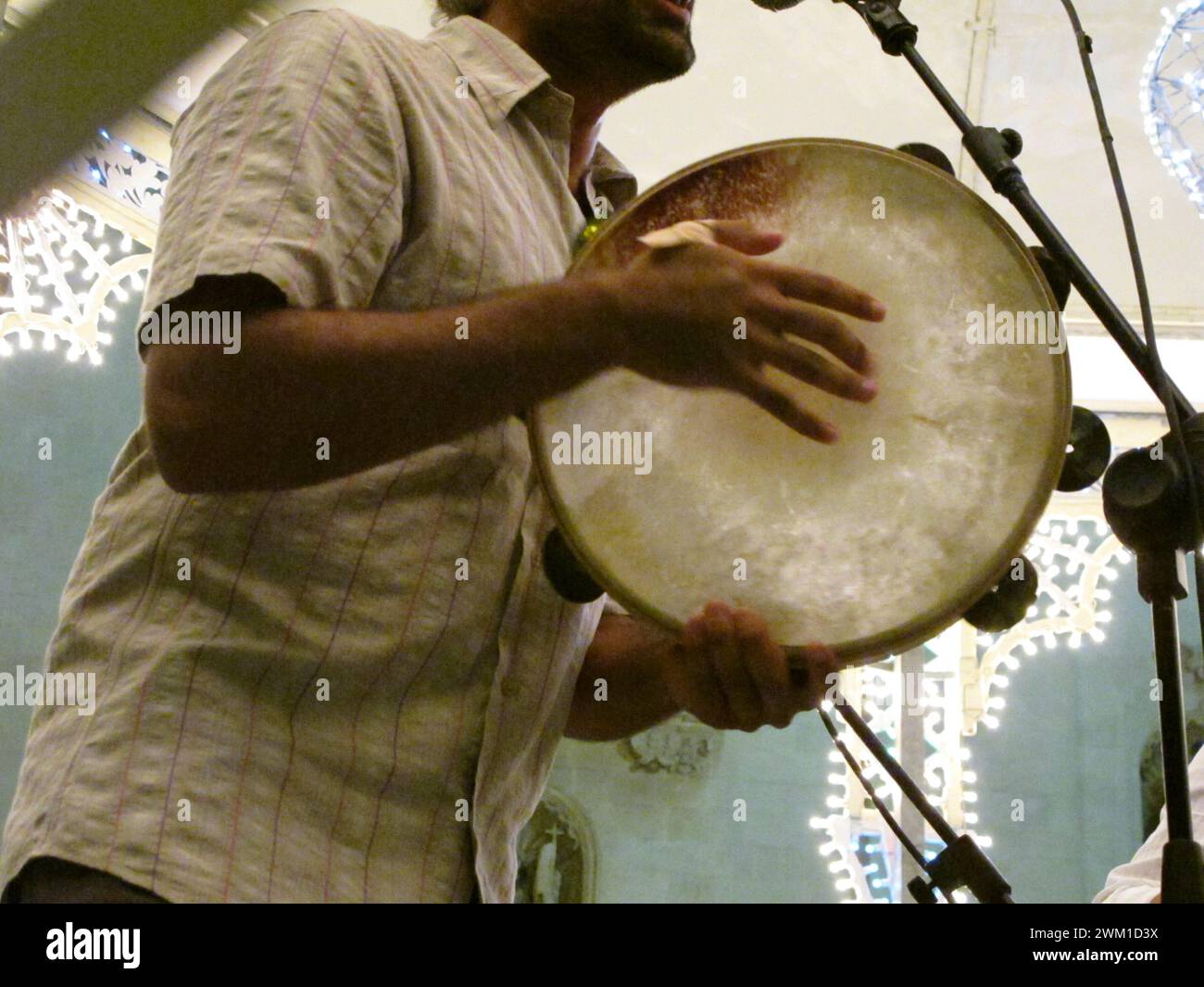 4067344 Galatina, Italy. Musician playing Pizzica with tambourine ...
