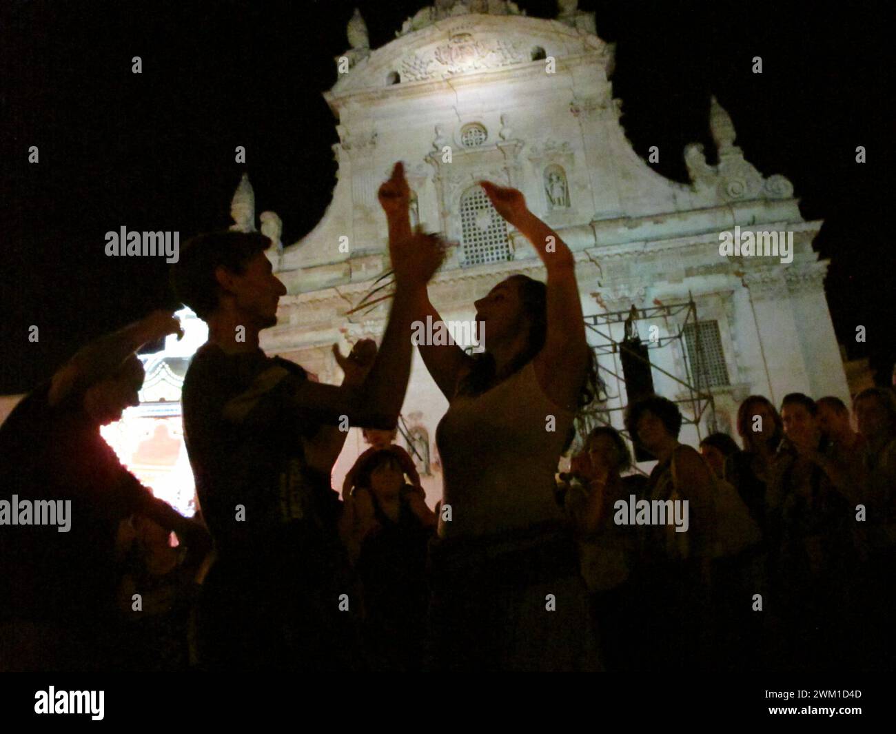 4067346 Galatina, Italy. People dancing Pizzica, a frenetic traditional ...